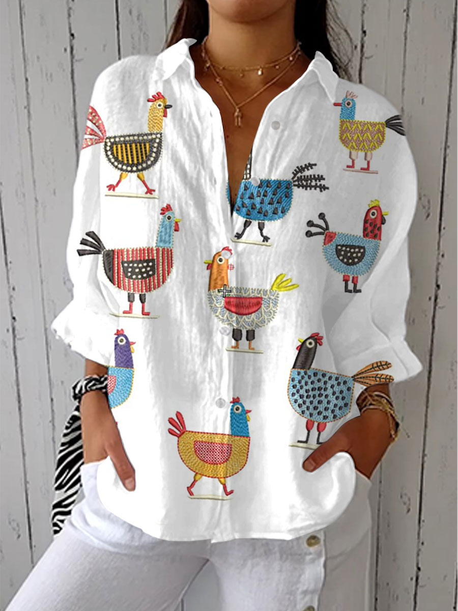 Ingrid | Playful Hen Blouse – James & Lisa Melbourne